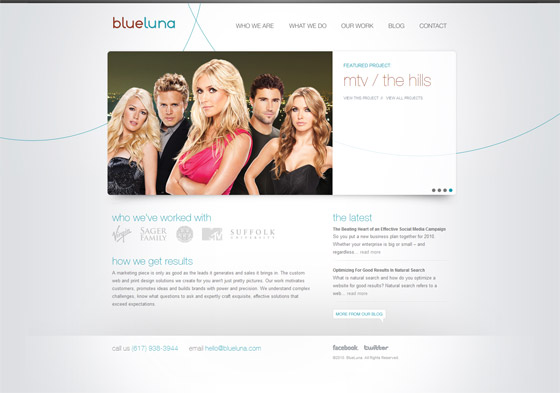 Blue Luna | Boston Web Design - Folio Focus