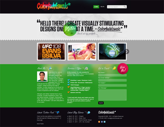 Colorful Visuals | Web Design - Folio Focus