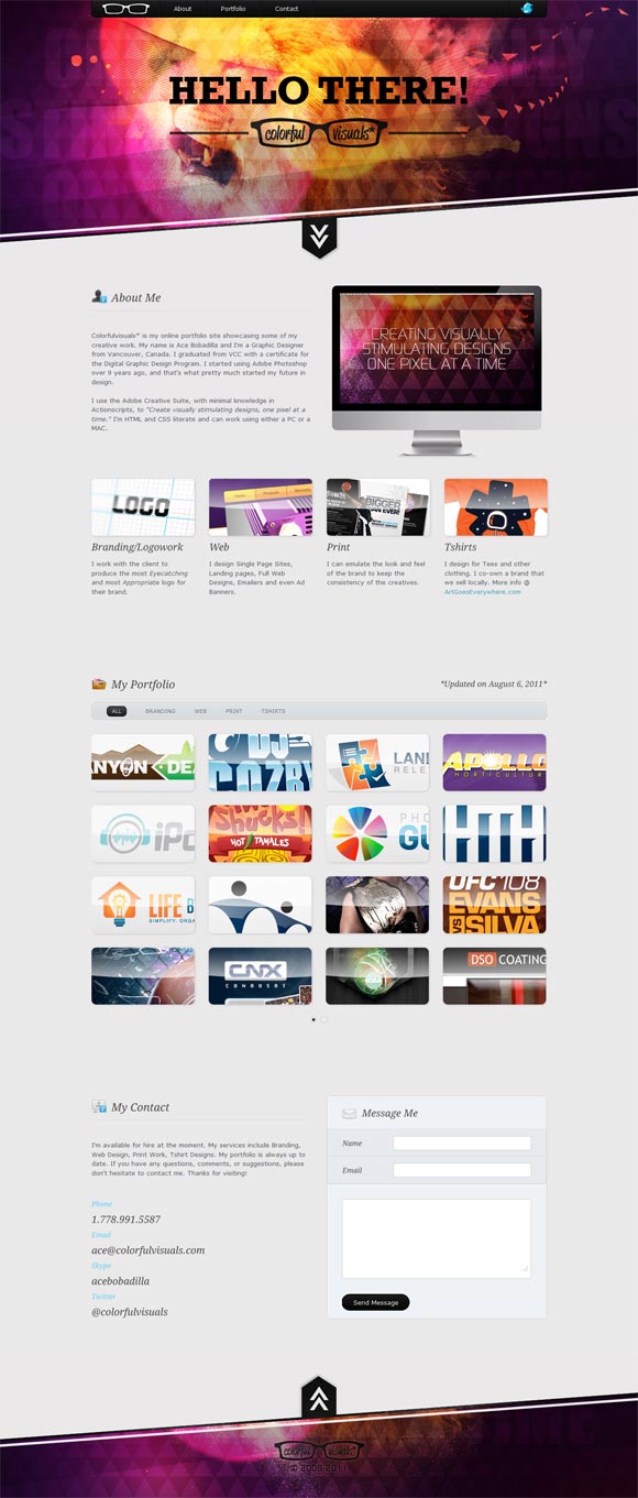 Colorful Visuals | Designer *Redesign* - Folio Focus