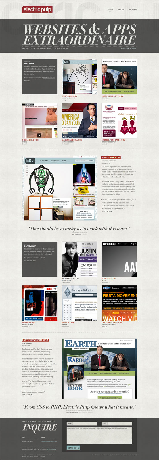 Electric Pulp | Web Design - Folio Focus