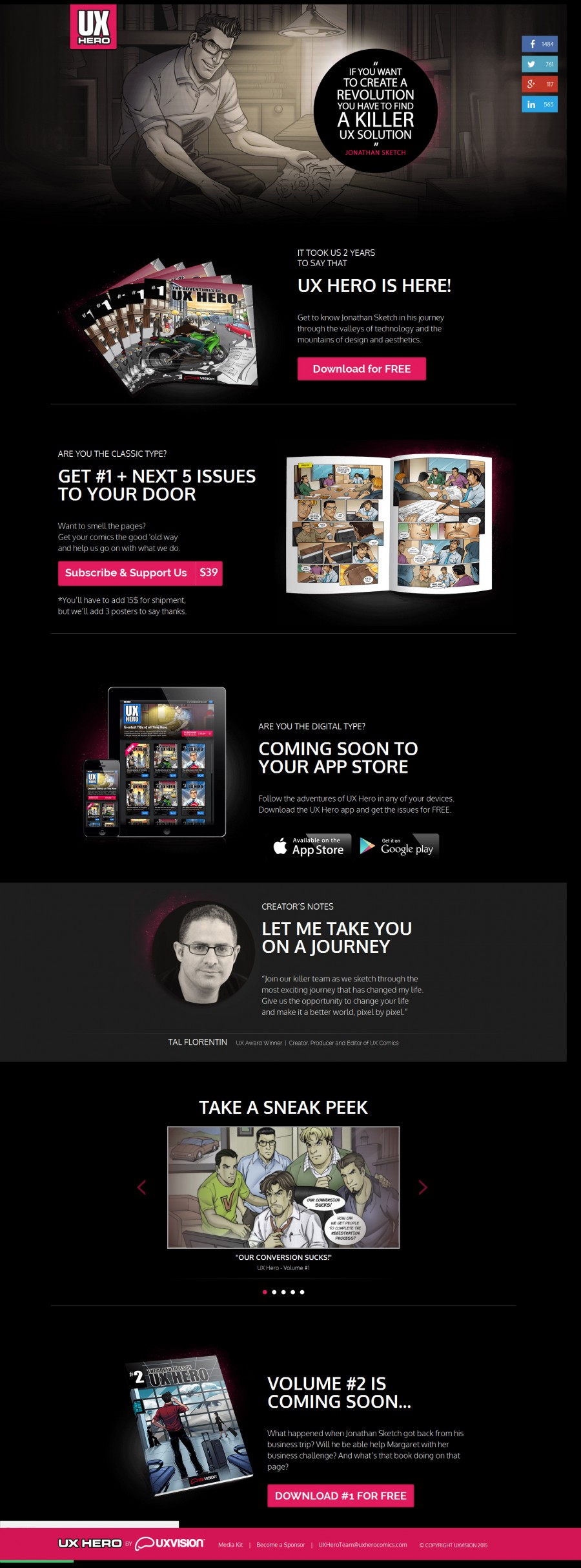 UX Hero Comics - Folio Focus