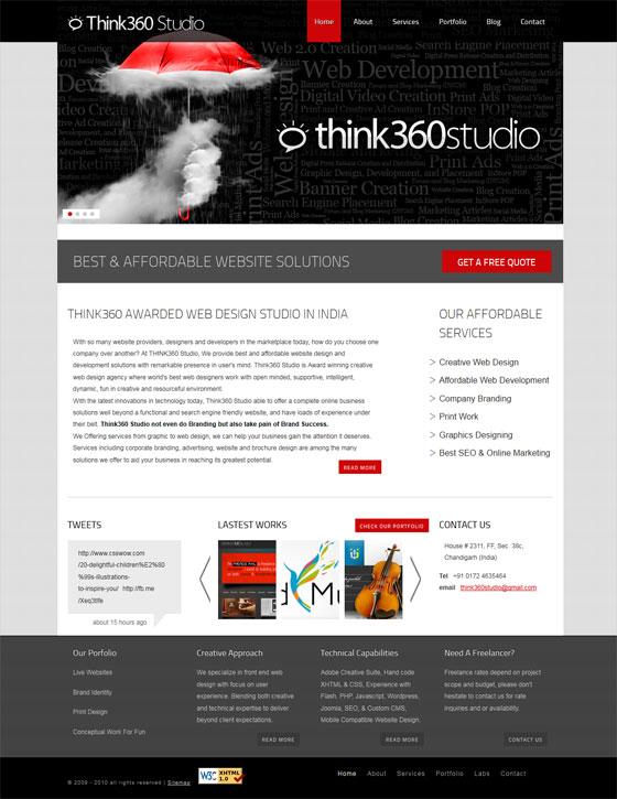 Think 360 Studio | Web Design - Folio Focus
